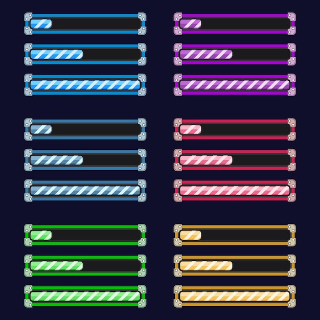 Premium Vector | Colorful loading, experience, progress Premium Vector | Colorful loading, experience, progress