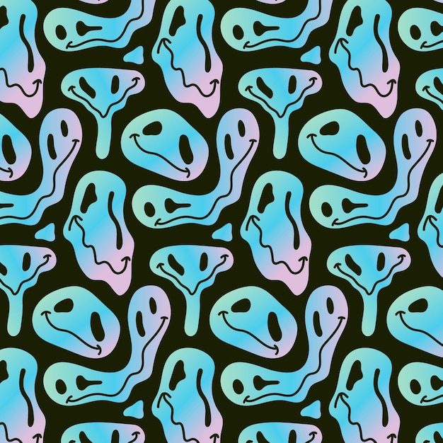 Premium Vector Colorful Smile Emoticons Pattern