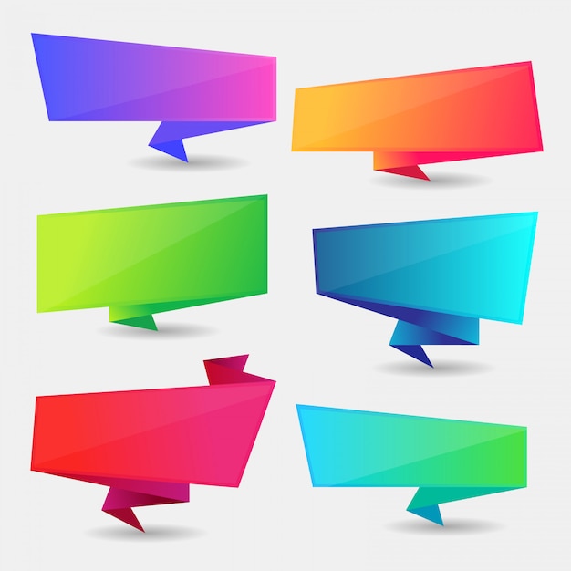 Premium Vector | Colorful speech bubble set, text box set Premium Vector | Colorful speech bubble set, text box set