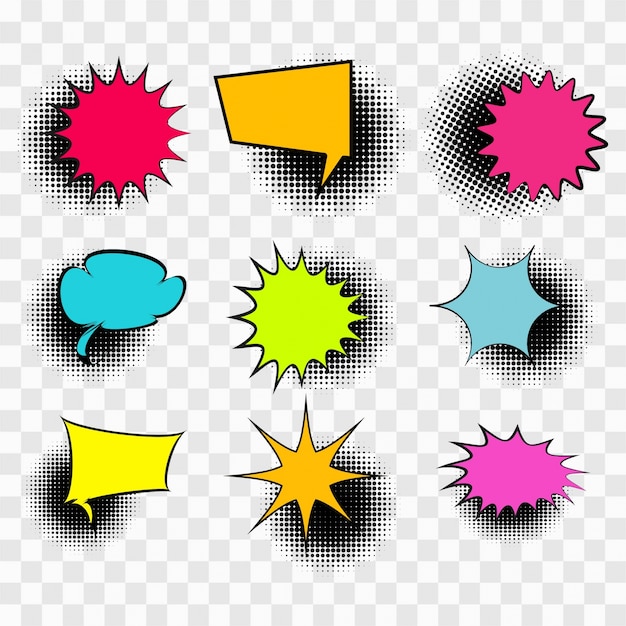 Colorful Speech Bubbles Vector Free Download