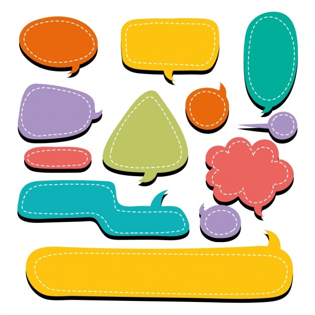 Free Vector | Coloured speech bubbles collection Free Vector | Coloured speech bubbles collection
