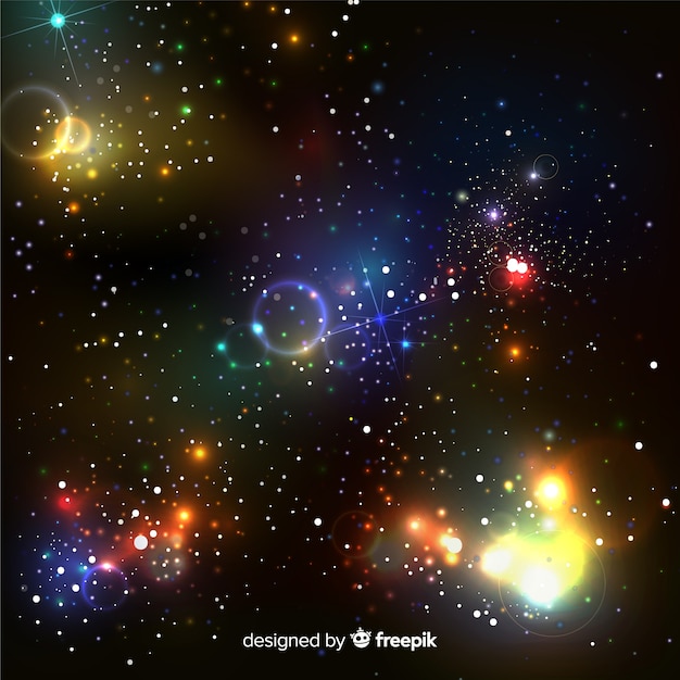 Free Vector Colourful Floating Particle Effect