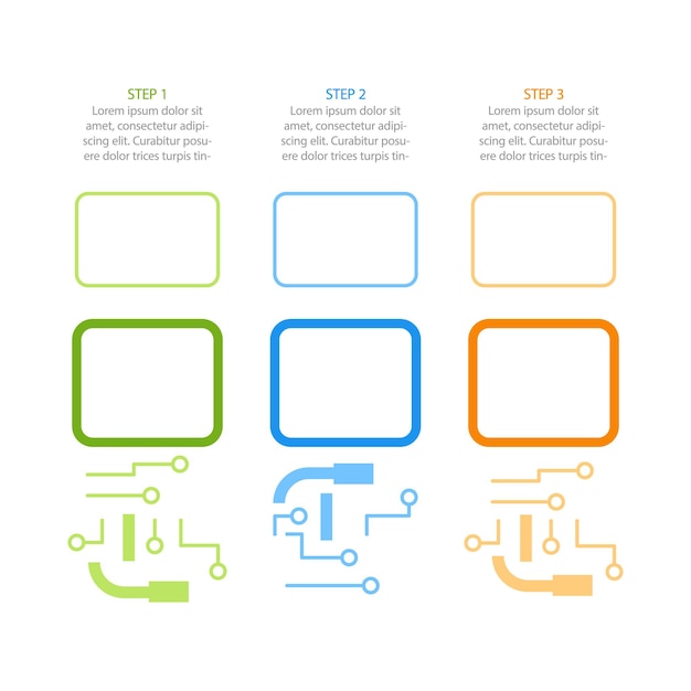Premium Vector | Colourful technology infographic chart design element ...