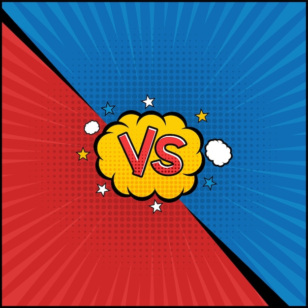 Premium Vector Comic Book Versus Template