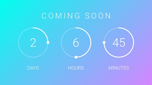 Premium Vector | Coming soon countdown timer Premium Vector | Coming soon countdown timer