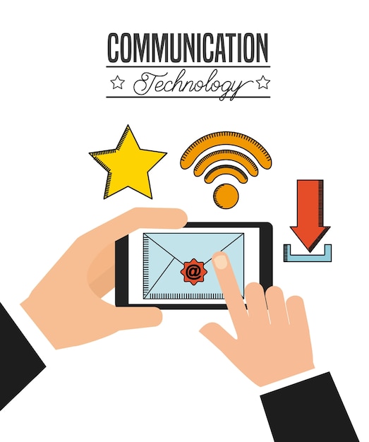 Premium Vector | Communication technology design, vector illustration ... Premium Vector | Communication technology design, vector illustration ...