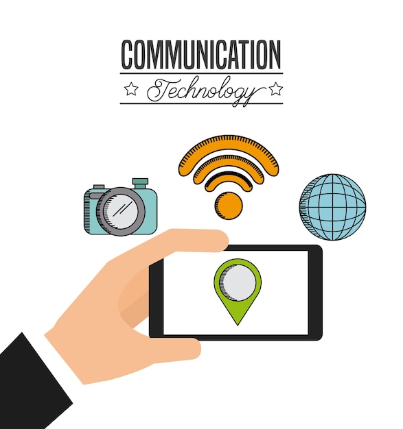 Premium Vector | Communication technology design, vector illustration ... Premium Vector | Communication technology design, vector illustration ...