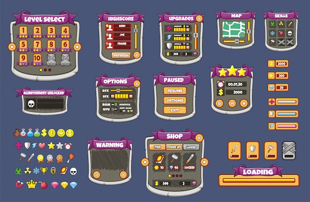 Premium Vector Complete Set Of Graphical User Interface Gui To