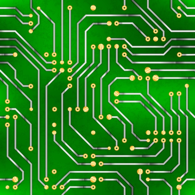 Premium Vector | Complicated computer microchip, seamless pattern on green Premium Vector | Complicated computer microchip, seamless pattern on green