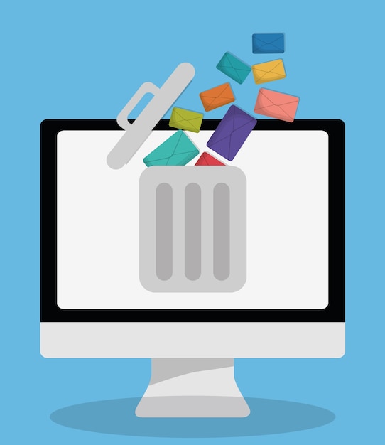 Premium Vector | Computer envelope email marketing send icon Premium Vector | Computer envelope email marketing send icon