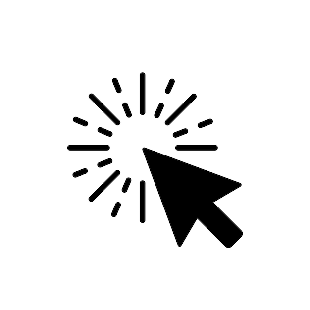 Premium Vector | Computer mouse click cursor black arrow icon. vector ... Premium Vector | Computer mouse click cursor black arrow icon. vector ...