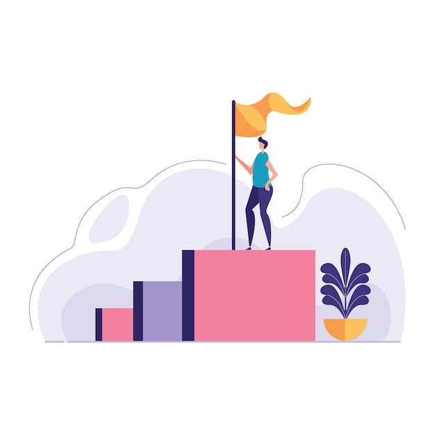 Premium Vector | Concept of business success illustration Premium Vector | Concept of business success illustration