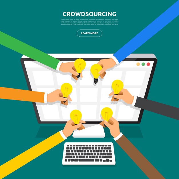 Premium Vector | Concept crowdsourcing. illustrate. Premium Vector | Concept crowdsourcing. illustrate.