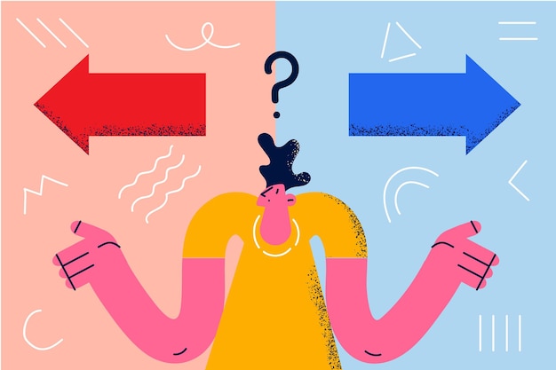 Premium Vector | Confusion frustration and question concept Premium Vector | Confusion frustration and question concept