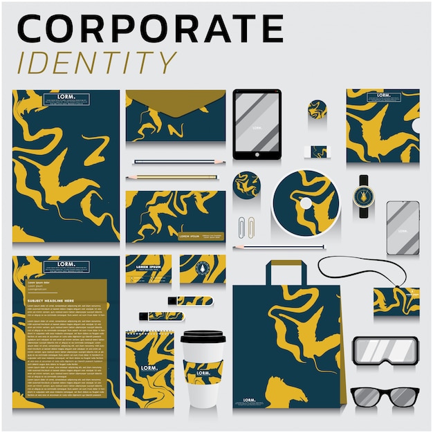 Premium Vector | Corporate identity for business and marketing design Premium Vector | Corporate identity for business and marketing design