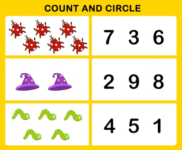Premium Vector | Count and circle illustration Premium Vector | Count and circle illustration