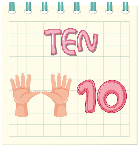 Premium Vector | Count number ten worksheet Premium Vector | Count number ten worksheet