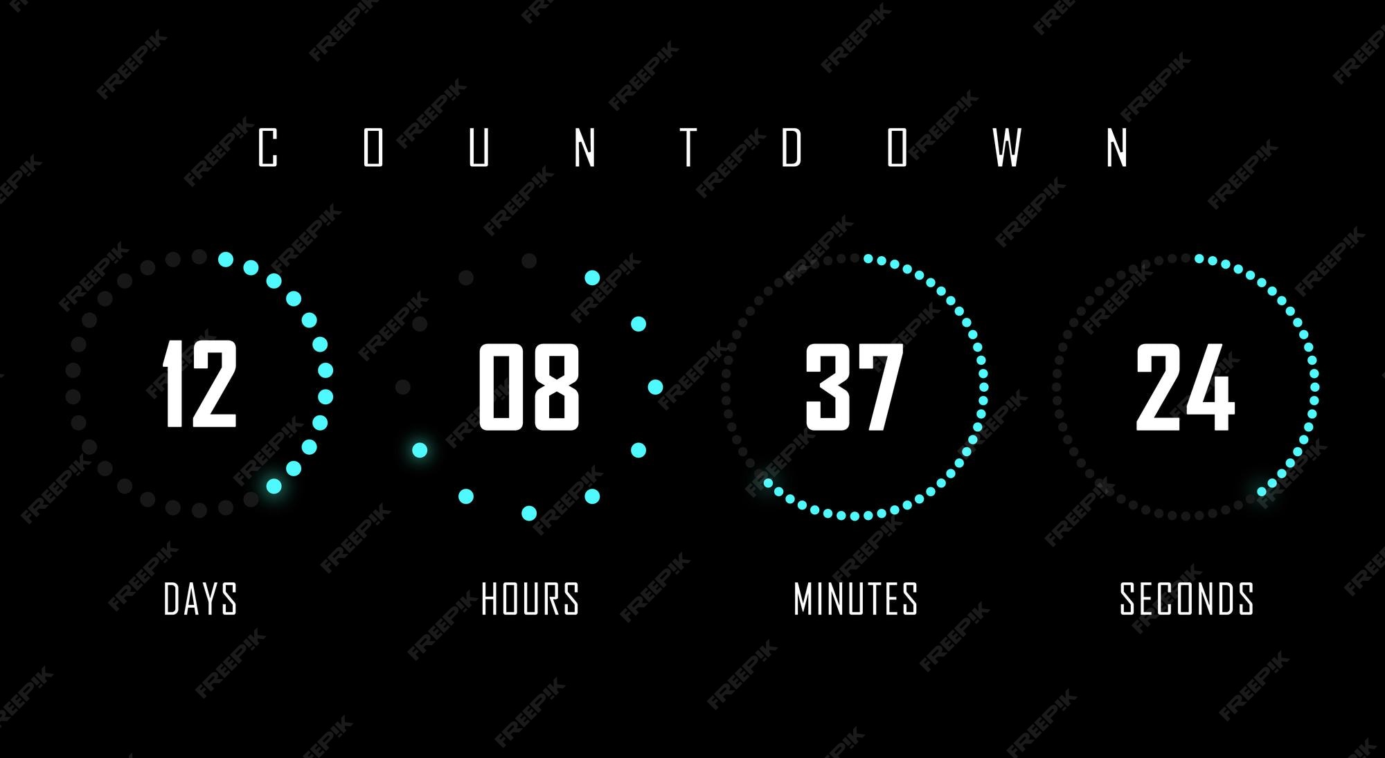 Premium Vector | Countdown website vector flat template circle clock ... Premium Vector | Countdown website vector flat template circle clock ...