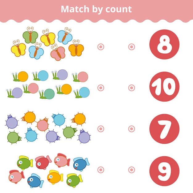 Premium Vector | Counting game for children count animals in the ... Premium Vector | Counting game for children count animals in the ...