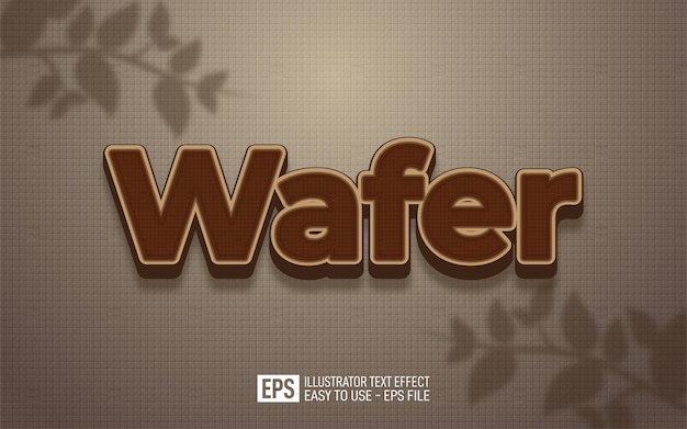 Premium Vector | Creative 3d text wafer, editable style effect template Premium Vector | Creative 3d text wafer, editable style effect template