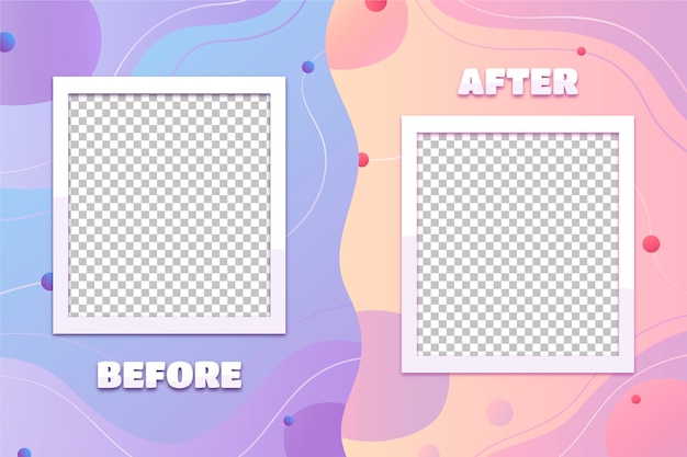 Premium Vector | Creative before and after background template Premium Vector | Creative before and after background template
