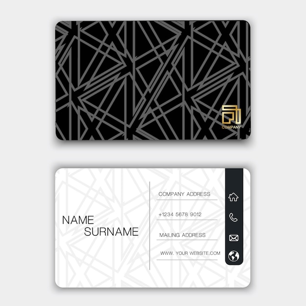 Premium Vector | Creative business card design on the gray background. Premium Vector | Creative business card design on the gray background.