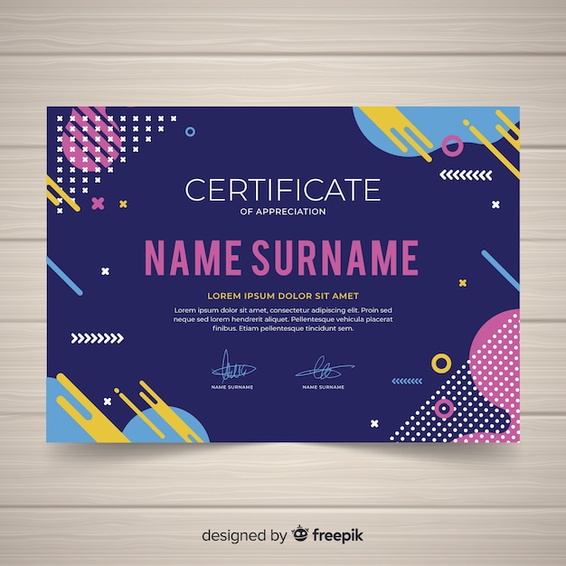 Creative certificate template concept | Free Vector Creative certificate template concept | Free Vector