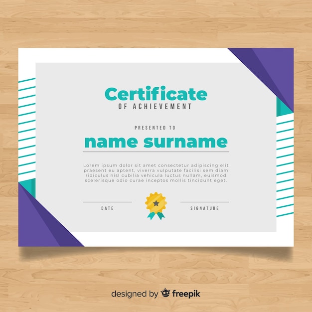 Free Vector | Creative certificate template Free Vector | Creative certificate template