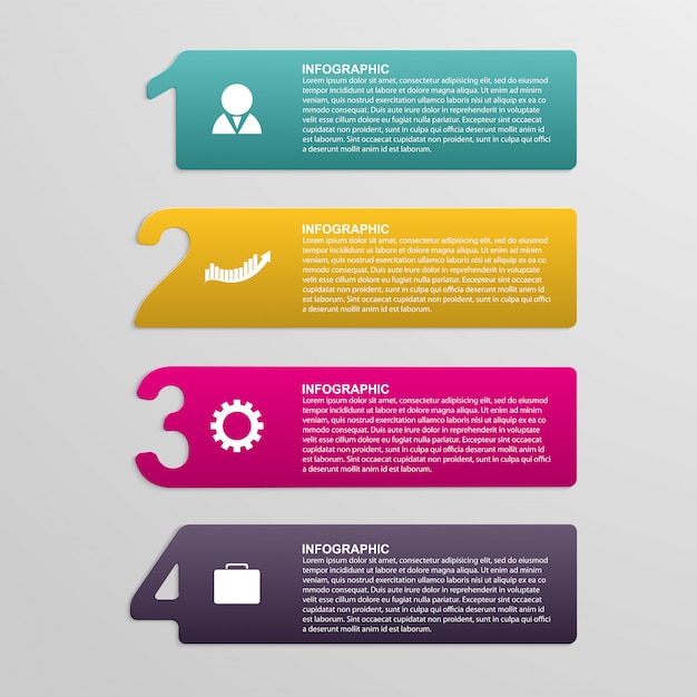 Premium Vector | Creative colorful numbered infographic. Premium Vector | Creative colorful numbered infographic.