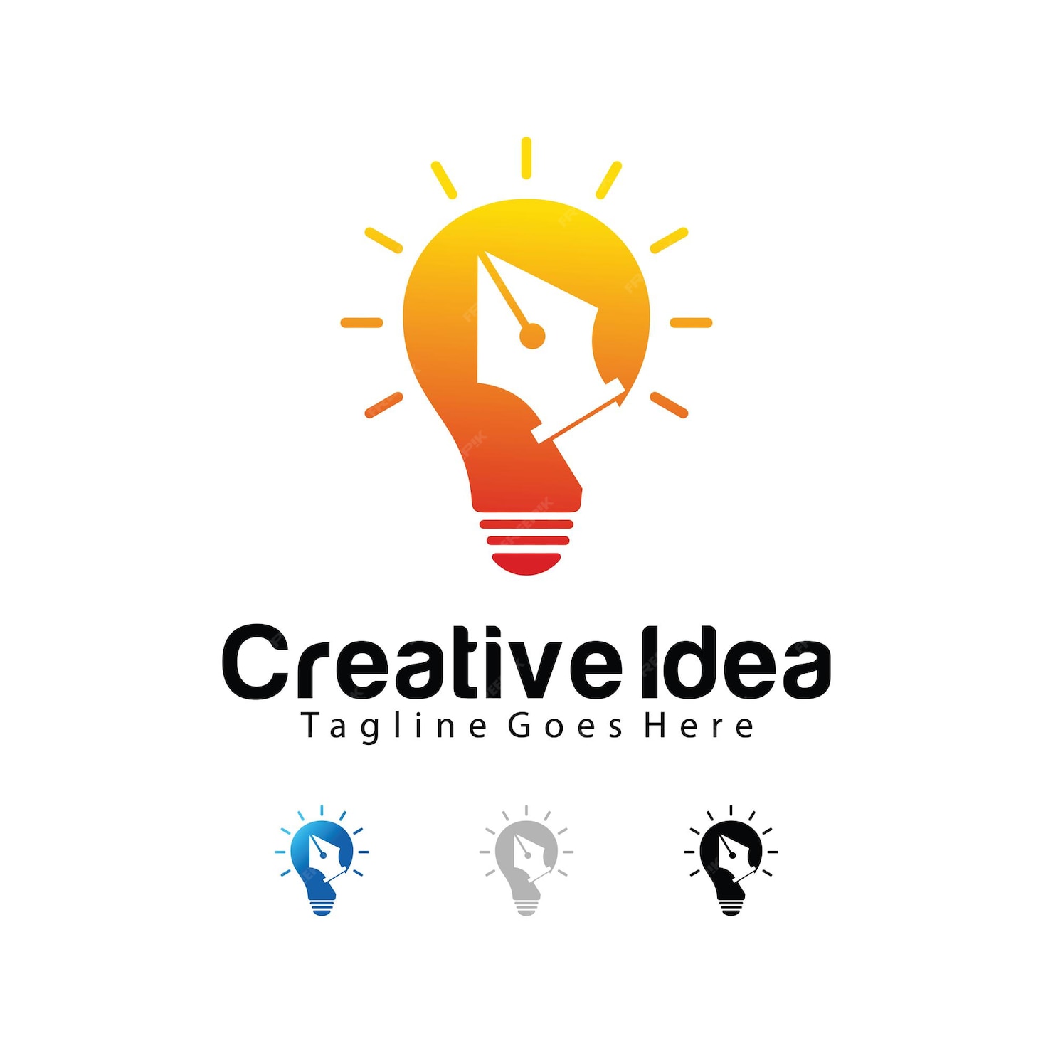 Premium Vector | Creative idea logo design template Premium Vector | Creative idea logo design template