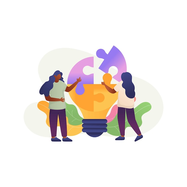 Premium Vector | Creative solution concept illustration Premium Vector | Creative solution concept illustration