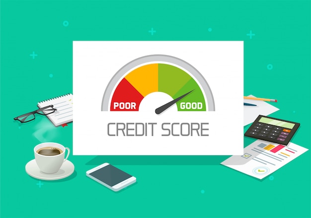 Premium Vector | Credit score rating financial history report analysis ... Premium Vector | Credit score rating financial history report analysis ...