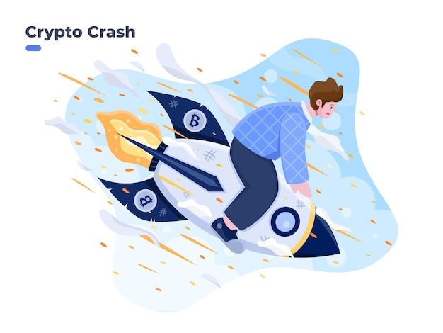 Premium Vector Cryptocurrency Falling Down Illustration Crypto Crash