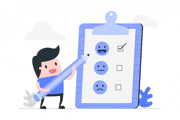 Premium Vector | Customer review evaluation. Premium Vector | Customer review evaluation.