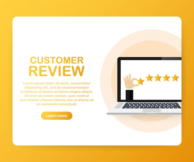 Premium Vector | Customer review, usability evaluation template Premium Vector | Customer review, usability evaluation template