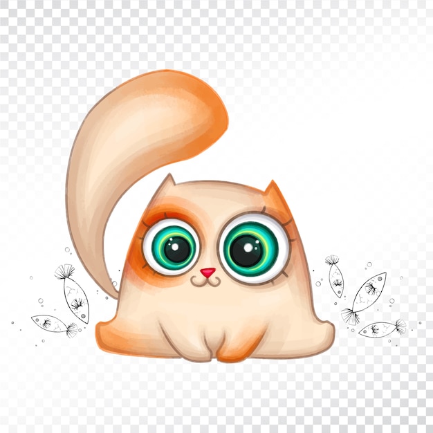 Premium Vector Cute Cat Illustration