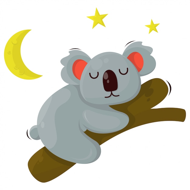 Premium Vector | Cute koala sleeping cartoon Premium Vector | Cute koala sleeping cartoon