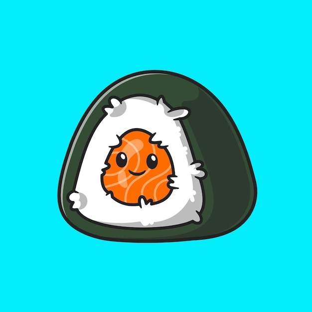 Free Vector | Cute onigiri sushi cartoon vector icon illustration. food ... Free Vector | Cute onigiri sushi cartoon vector icon illustration. food ...