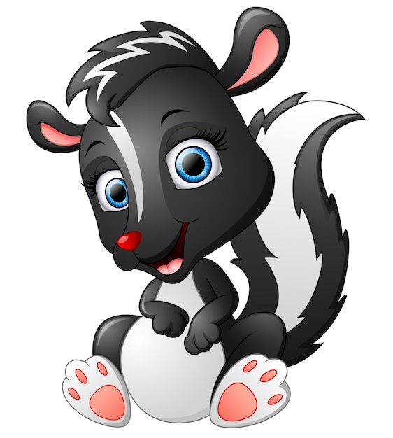 Premium Vector Cute Skunk Cartoon