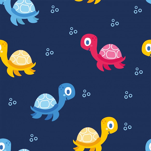 Premium Vector | Cute turtle pattern Premium Vector | Cute turtle pattern