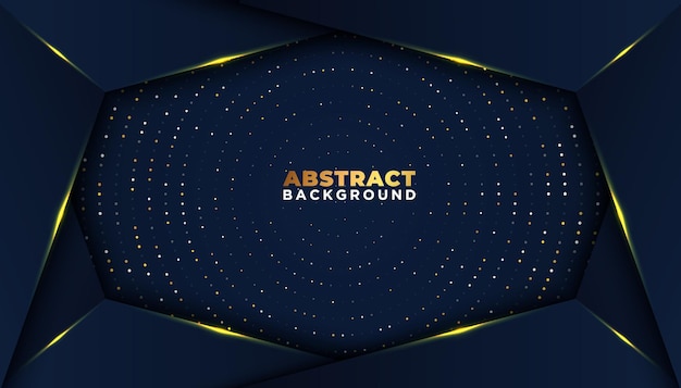 Premium Vector Dark Abstract Background With Overlap Layers Golden