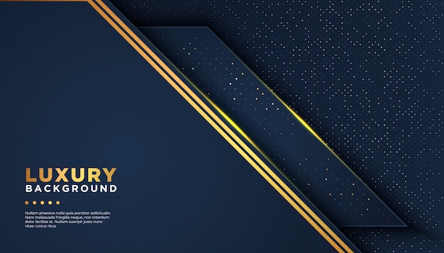 Premium Vector Dark Abstract Background With Overlap Layers Luxury
