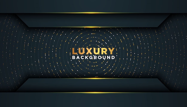 Premium Vector Dark Abstract Background With Overlap Layers Luxury