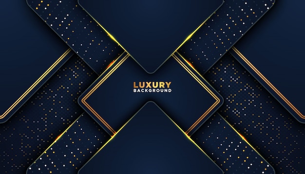Premium Vector Dark Abstract Background With Overlap Layers Luxury