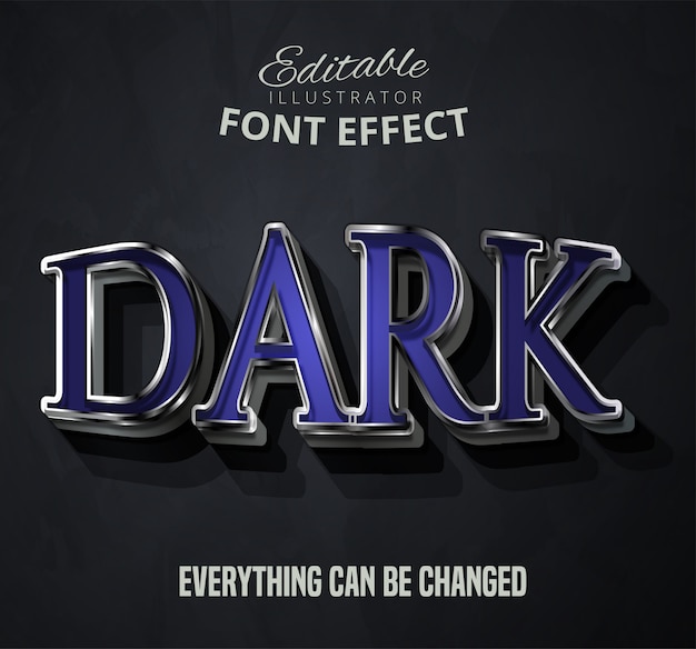 Premium Vector | Dark text, editable font effect Premium Vector | Dark text, editable font effect