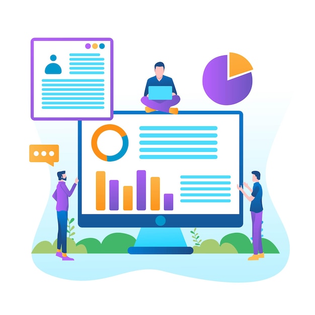 Premium Vector | Data analysis concept vector illustration Premium Vector | Data analysis concept vector illustration