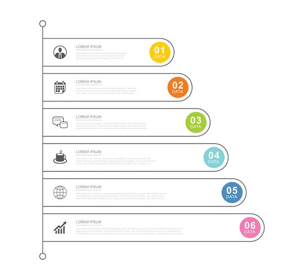Premium Vector | Data infographics tab index template with thin line Premium Vector | Data infographics tab index template with thin line