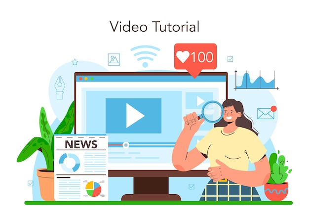 Premium Vector | Data journalism or data-driven journalism online ... Premium Vector | Data journalism or data-driven journalism online ...