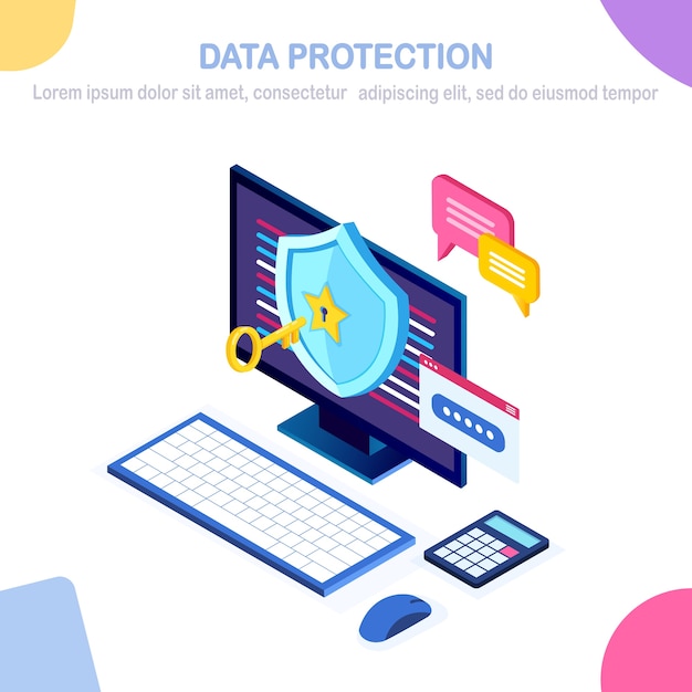 Premium Vector | Data protection. internet security, privacy access ... Premium Vector | Data protection. internet security, privacy access ...