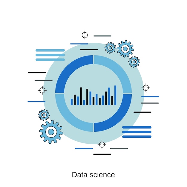 Premium Vector | Data science flat design style vector concept illustration Premium Vector | Data science flat design style vector concept illustration